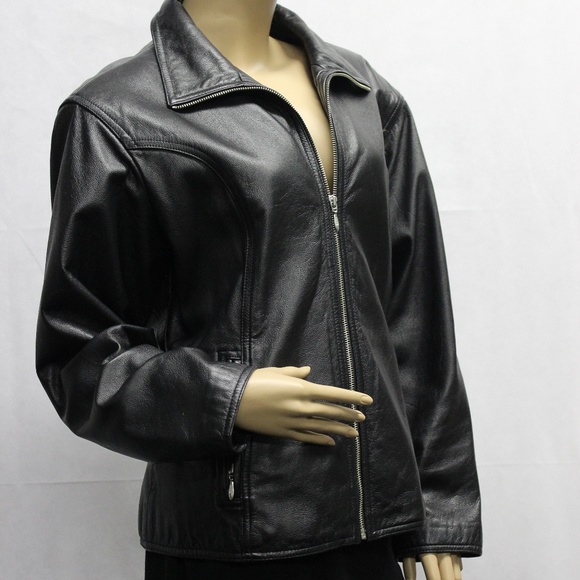Wilsons Leather | Jackets & Coats | Wilsons Maxima Black Genuine ...
